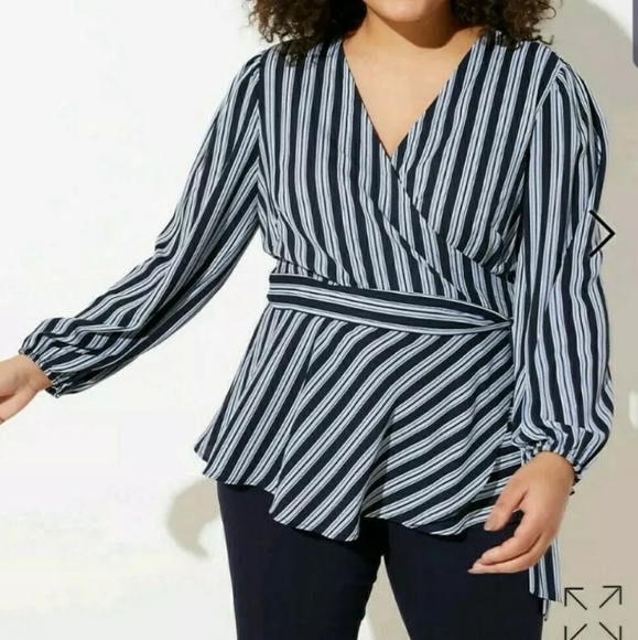 LOFT | Tops | New With Tag Loft Plus Size Wrap Blouse | Poshmark